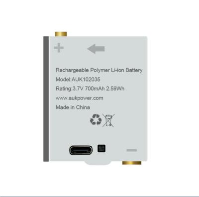 China 700mAh 3.7V Type-C Lipo Battery for Intelligent Lock GPS Vehicle Positioning System for sale