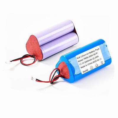 China AUK 3S1P 18650 11.1V 2000mAh 2200mah 2600mAh 3000mAh 3500mAh Li-Ion Rechargeable Battery Pack For Vacuum Cleaner for sale