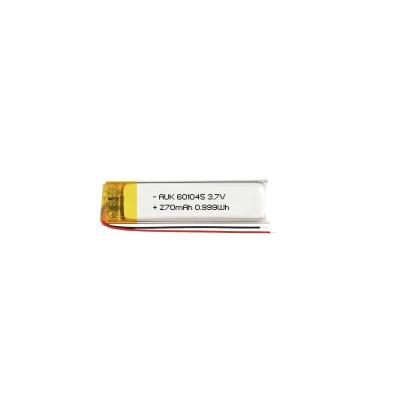 China 601040 601045 Polymer Lithium Battery 200mAh 260mAh 3.7V 270mAh Lipo For Neckband Headphones And Adult Products for sale