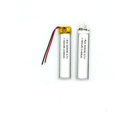 China 3.7V Polymer Lithium Ion Battery 501035 130mAh For Bluetooth Speakers, Dust Mite Removers, And Oral Irrigators for sale