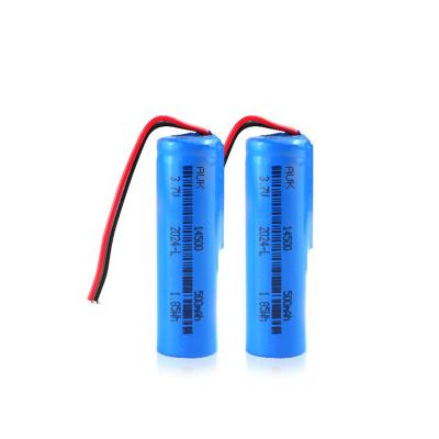 China AUK 1S1P 3.7V 14500 500mAh Li Ion Battery Pack For Camera CCD Children'S Toy Car Rechargeable Battery for sale