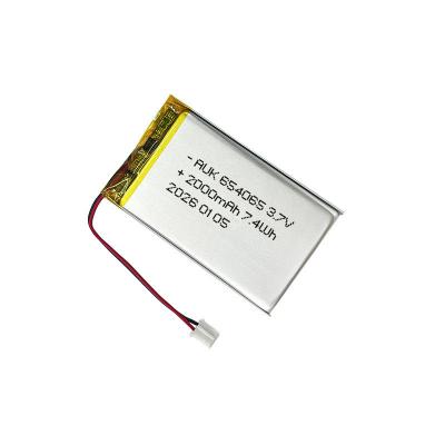 China AUK 654065 2000mAh 3.7V Lipo Battery For Mobile Power Bank Air Purifier Car Tracker Lithium Battery for sale