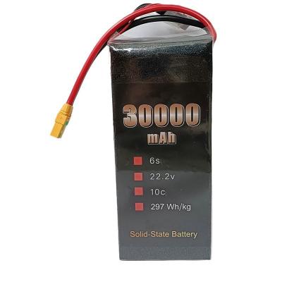 China AUK Semi Solid State Battery 16000mAh 22000mAh 30000mAh High Energy High Density 5C/10C Drone 22.2V Custom Solid Battery for sale