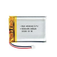 China Polymer Lithium Battery 3.7V 453040 500mAh 1.85Wh Lipo For Rechargeable Mouse Bluetooth Earphones And Beauty Devices for sale