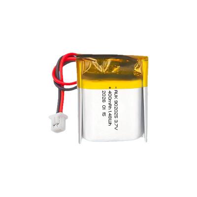 China AUK  902025 3.7V 400mAh Polymer Lithium Battery With UN38.3 Suitable For Voice Recorders Dash Cams Selfie Sticks Vanity Mirrors for sale