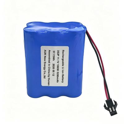 China AUK 12V 11.1V 5200mAh 18650 Lithium ion Battery Pack 3S2P 57.72Wh With UN38.3 MSDS IEC62133 For Power Tools for sale