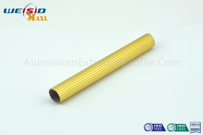 China 6063 T5 Golden Color Anodized Aluminum Profile 1.2mm Thickness Extruded Tube for Furniture for sale