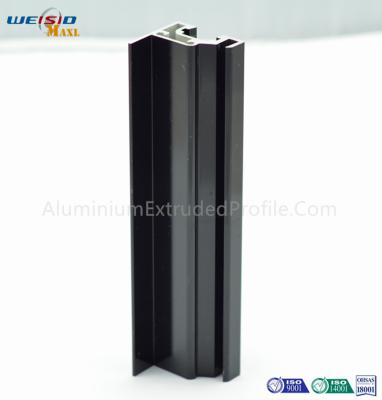 China Black Chemical Polished Aluminum Window Frame Profile 0.6mm-1.2mm Thickness 6063 T5 for sale