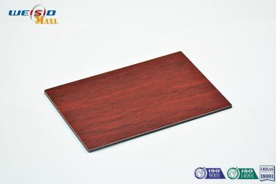 China Wood Grain Aluminum Composite Wall Panel 3mm 1200x2400mm Fireproof Decorative Metal Panel for sale