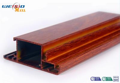 China AA6063 T5 Wood Grain Aluminium Extrusion Profiles for Doors and Windows for sale