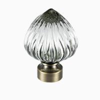 China Hot  Sell Crystal Glass Curtain Finials/ Wrought Iron Curtain Rods for sale