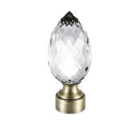 China Hot  Sell Crystal Glass Curtain Finials/ Wrought Iron Curtain Rods for sale