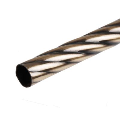 China Double Window Metal Curtain Twisted Pole for sale