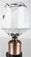 China Crystal Glass Curtain Rod Finials for sale