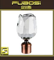 China Crystal Glass Curtain Rod Finials for sale