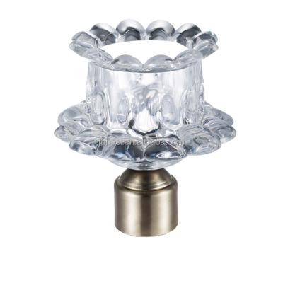 China Fashion Crystal Glass Finials for Curtain Rod for sale