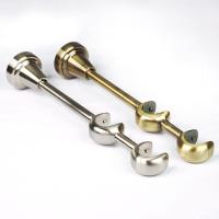 China Modern Single Metal Curtain Rod Bracket in Bronze Double Hook Design for sale