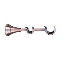 China LM38 Single and Double Metal Curtain Rod Bracket High Quality Curtain Poles Tracks & Accessories for sale
