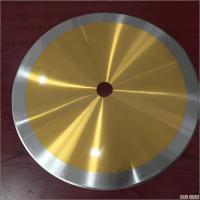 China Tungsten Steel Circular Slitter Blades High Toughness Titanium Plated Rotary Slitter Blades for sale