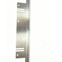 China Custom Toothed Long Industrial Blade, High Wear Resistant Sharp Serrated Blade for Packaging Paper Plastic Film Cutting for sale