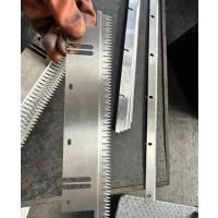 China Custom Toothed Long Industrial Blade, High Wear Resistant Sharp Serrated Blade for Packaging Paper Plastic Film Cutting for sale