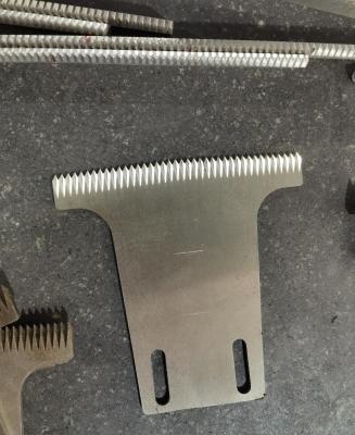China Custom Toothed Long Industrial Blade, High Wear Resistant Sharp Serrated Blade for Packaging Paper Plastic Film Cutting for sale