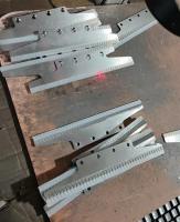 China Custom Toothed Long Industrial Blade, High Wear Resistant Sharp Serrated Blade for Packaging Paper Plastic Film Cutting for sale