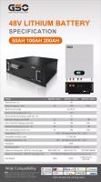 China 2.5Kwh 50ah Rechargeable Lifepo4 Solar Battery Lithium 5000 Times for sale