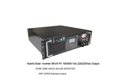 China Rack Mount Pure Sine Ware Hybrid Solar Inverter 5KW PV 150/500Vdc 220/230Vac Output Wifi GPRS  For BTS for sale