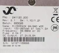China Eltek Micropack Rectifier Module 24V/240W Part No 241120.200 for sale