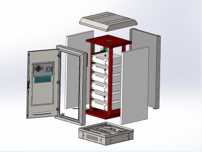 China Anti-theft Three Point Lock Outdoor Telecom Cabinet Enclosure 30U  40U Custom Made for Network Equipment for sale