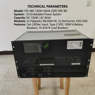 China Custom made 115VAC 48Vdc 12KW 6KVA Telecom Power System with Eltek 241123.102 Rectiverter Modular for sale