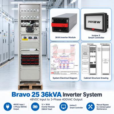 China CE+T Inverter System 15KVA 24KVA 36KVA Bravo 10  Bravo 25 48/230-277 New Version T621D30201 for sale