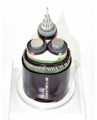 China YJLV32 8.7/15kV 3x300MM2 Armoured Electrical Cable AL/XLPE/SWA/PVC MV Armoured Aluminum Cable for sale