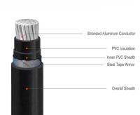 China Double Steel Wire Aomoured Aluminum Conductor Pvc Insulated Power Cablewith 0.6 /1kV One To Five Cores Electrical Cables for sale