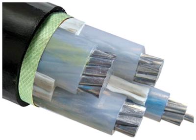 China 3 Plus 1 Core XLPE Insulated Cable Low Voltage Black Outer Sheath for sale