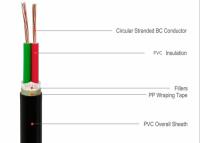 China Two Cores Stranded Copper Conductor 1kV  PVC Insulated Cable with PVC sheathed for sale