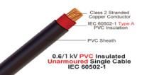 China Customized 1KV 70mm2 PVC Power Cable , PVC Jacket Cable Black Sheath Color for sale