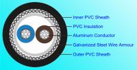 China 1000V Aluminum Conductor PVC Insulation Cable , Galvanized Steel Wire Armored Pvc Power Cable for sale