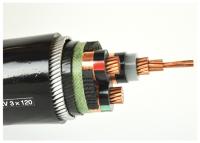 China Three-core XLPE-insulated Steel Wire Armoured Electrical Cable 300mm2 XLPE Copper Cable 33kV for sale