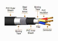China PVC Insulated Armoured Electrical Cable 1kV  CU/PVC/SWA/PVC Copper Conductor Cable for sale