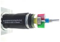 China AL/XLPE/STA/PVC Armoured Power Cable AL conductor XLPE Insulation YJLV22 Cable with Steel Tape Armour for sale