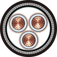 China High Voltage XLPE Insulated 3 Phase Armoured Cable With Copper Tape Screen for sale
