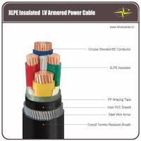 China Copper Conductor LV Armoured Electrical Cable , 4 Cores Steel Wire Armored Cable for sale