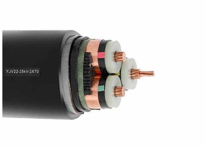 China 19 / 33KV 3 Core X 95mm2 Armoured Power Cable Copper Armored Electrical Cable for sale