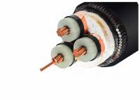 China 6 / 10KV 3 Core Stranded Copper Steel Wire Armoured Electrical Cable / Power Cable for sale