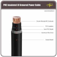 China Low Voltage Single Core Steel Wire Armoured Electrical Cable With Black Sheath for sale
