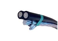 China XLPE PE Aerial Insulated Cable NFC 0.6/1 KV 2+1 Cores BS Standard 4 kV AC for sale