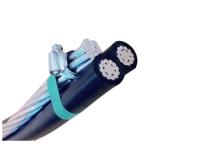 China XLPE PE Aerial Insulated Cable NFC 0.6/1 KV 2+1 Cores BS Standard 4 kV AC for sale