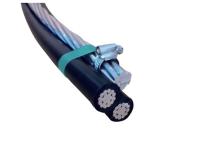 China XLPE PE Aerial Insulated Cable NFC 0.6/1 KV 2+1 Cores BS Standard 4 kV AC for sale